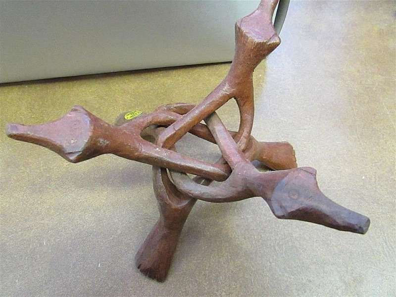 vintage monkey pod plant stand baboon head bowl holder display stand ...